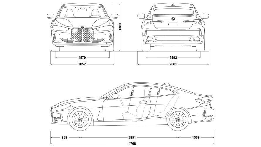 BMW 4 Series Coupé Technical Specs - Dimensions, Engines